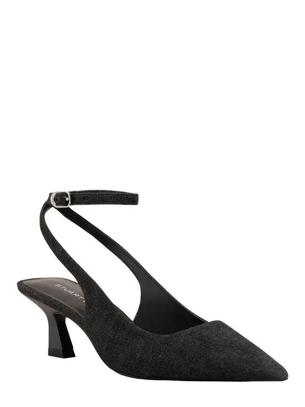 STUART WEITZMAN Vinnie 50 Slingback Pumps - Charcoal