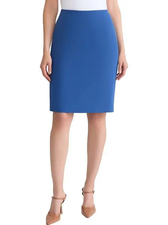 KASPER Slim Pencil Skirt - Blue Night