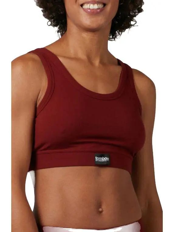 TOMBOYX Essentials Rib Sports Bra - Burgundy