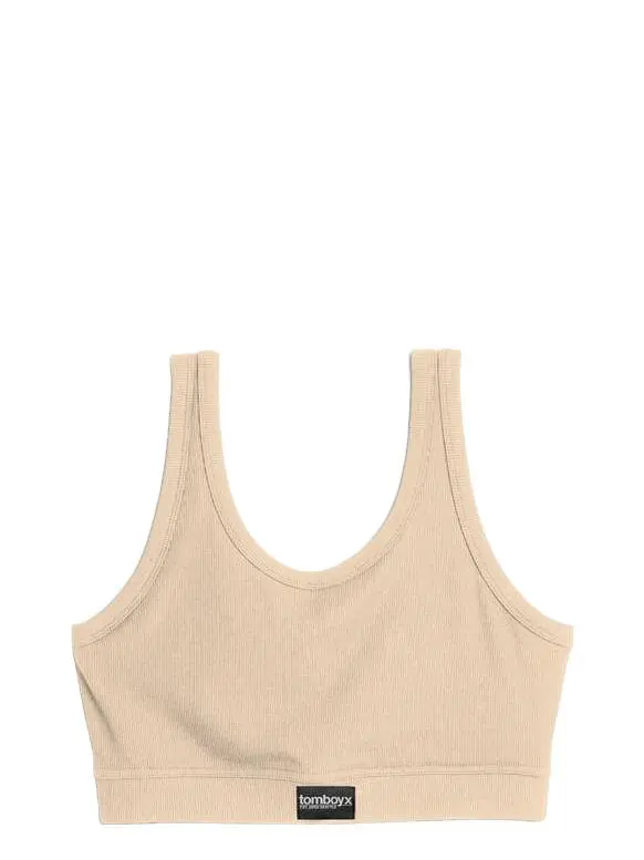 TOMBOYX Essentials Rib Sports Bra - Taupe