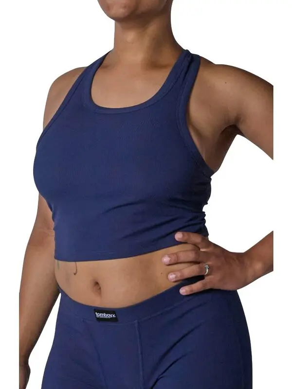 TOMBOYX Rib Longline Sports Bra - Future Dusk