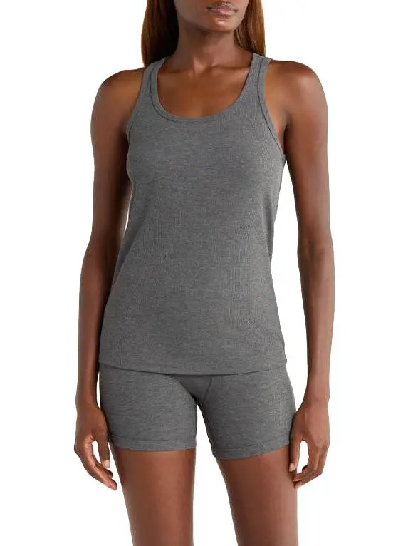 TOMBOYX Power Rib Tank Top - Heather Gray