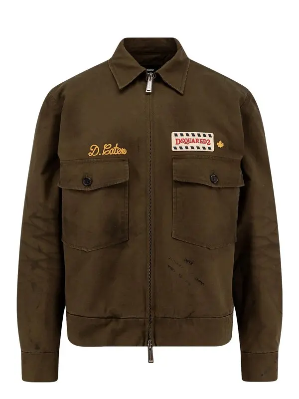 Dsquared2 Bros Cotton Padded Jacket - Green