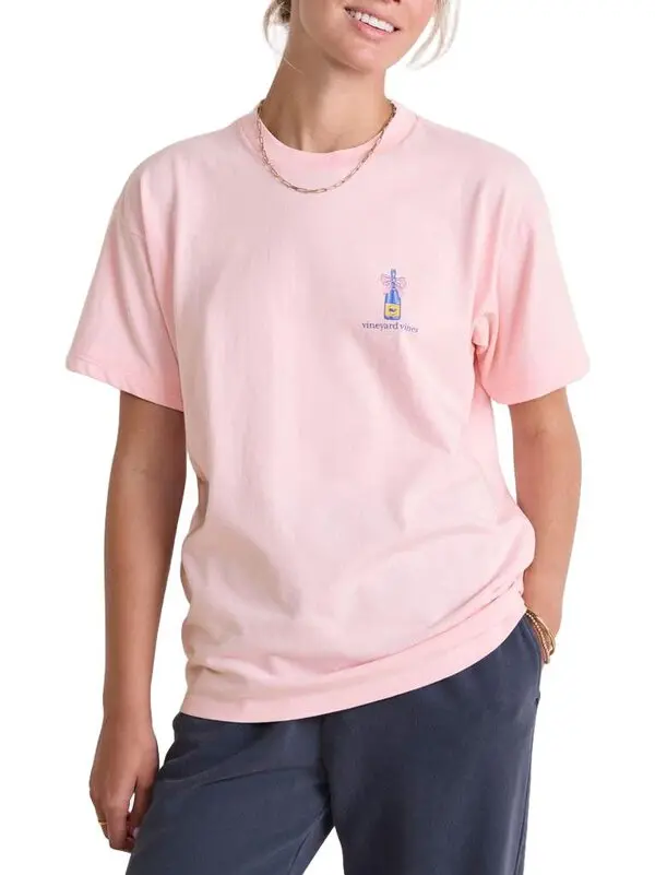 Vineyard Vines Cotton Graphic T-shirt - Flamingo