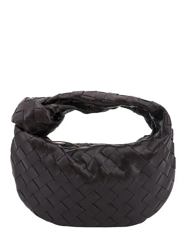 Bottega Veneta Mini Jodie Handbag With Intrecciato Motif - Black