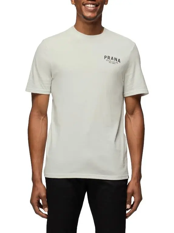 Prana Past & Present Organic Cotton Graphic T-shirt - Soft White