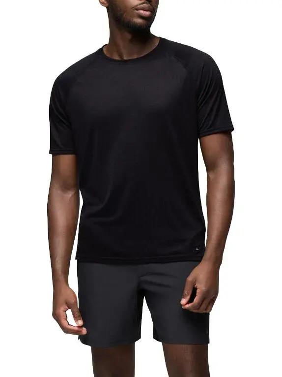 Prana Natural Flow Performance Short Sleeve T-shirt - Black