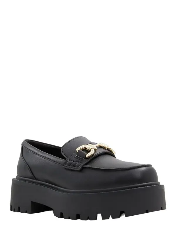 Aldo Platform Lug Sole Loafer - Black