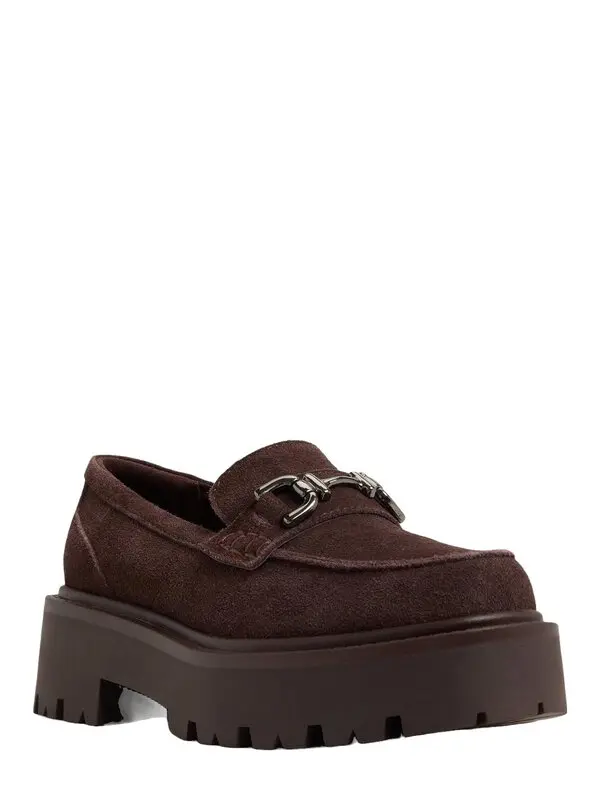 Aldo Platform Lug Sole Loafer - Dark Brown