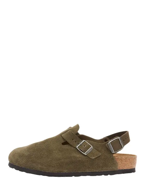 BIRKENSTOCK Tokio Suede Clogs - Thyme