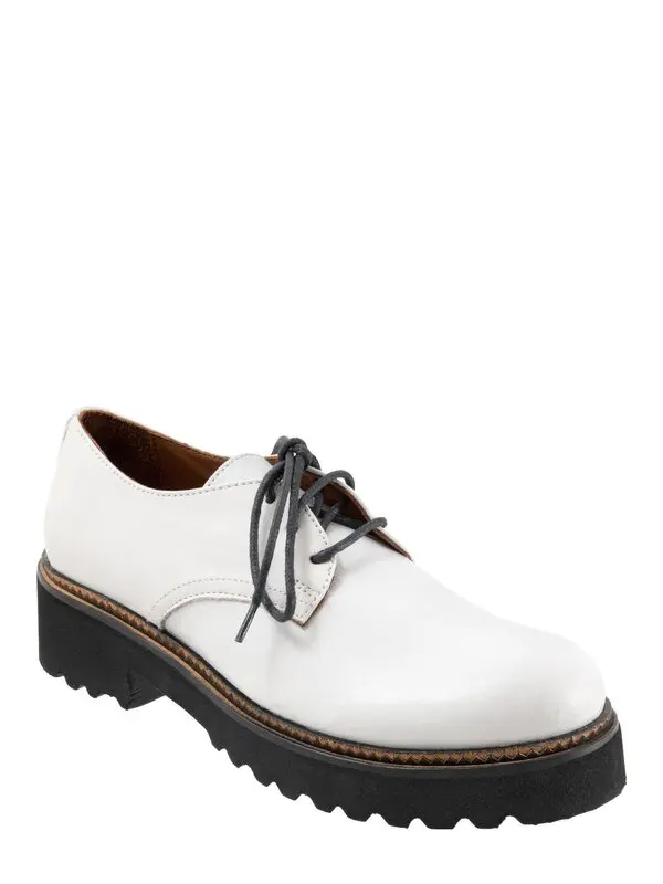 BUENO Andi Lace-up Derby - White