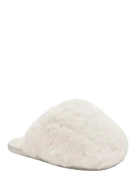 Free People Snowball Faux Fur Slippers - Snow Faux Fur