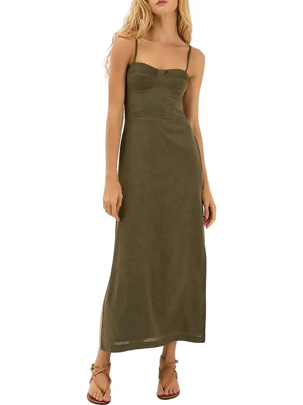 VIX PAULA HERMANNY Mallorca Linen-blend Dress - Green