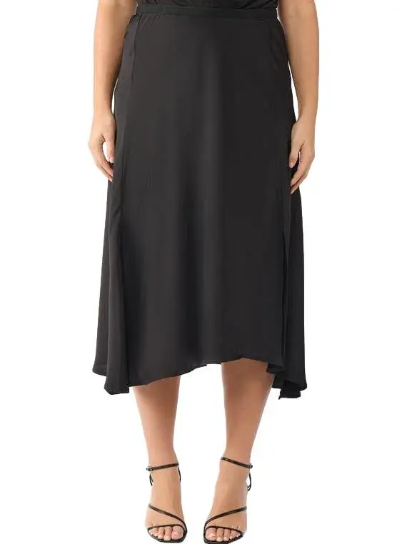 ESTELLE High-low Hem Skirt - Black