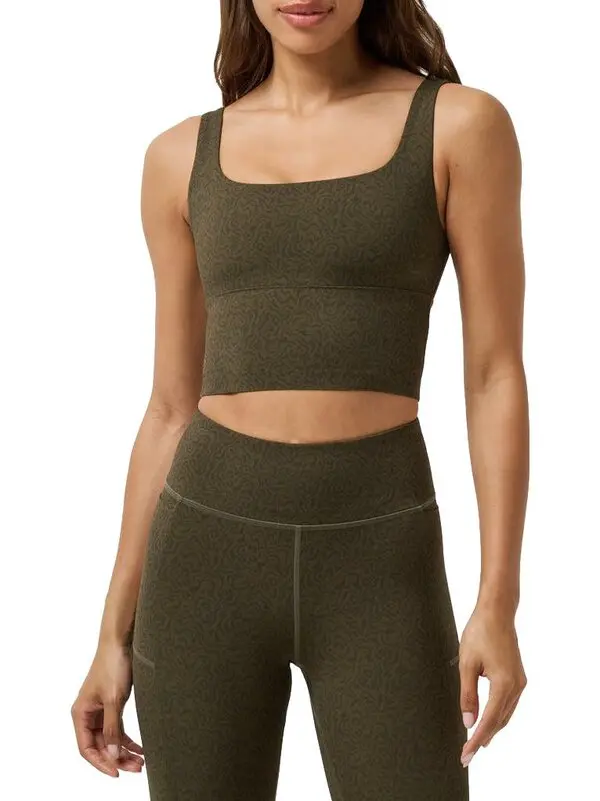 Travis Mathew Moveknit Crop Tank - Grape Leaf Multi