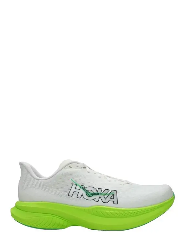 Hoka One One Mach 6in Athletic Sneakers - White/neon Lime