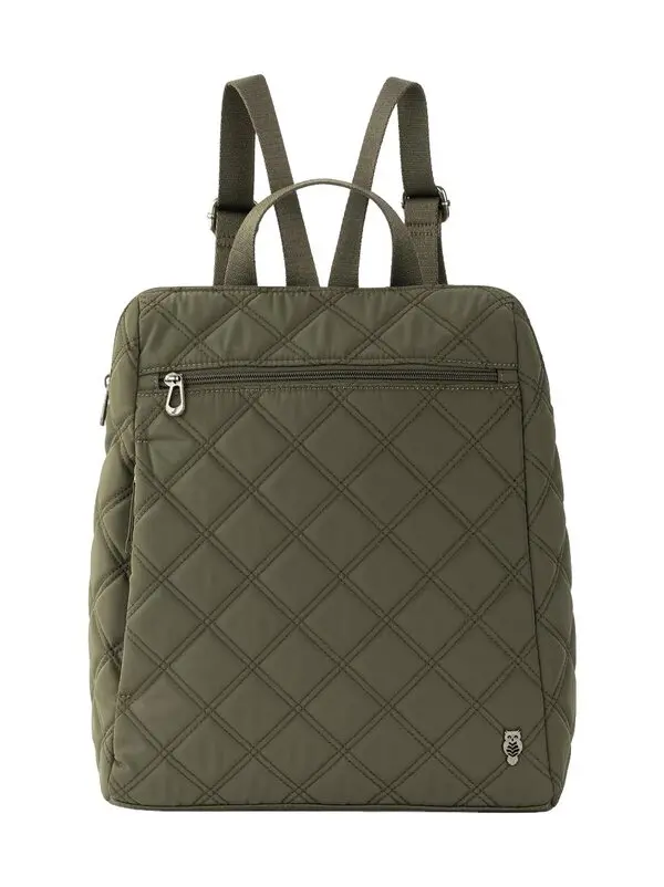 SAKROOTS Arlo Quilted Backpack - Olive Diamond Quilted