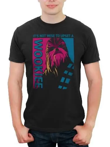 STAR WARS Chewbacca Two Tone Poster Graphic T-shirt - Black