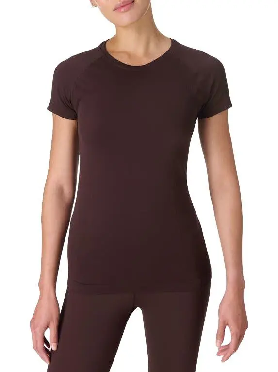 Sweaty Betty Athlete Seamless Workout T-shirt - Sable Brown