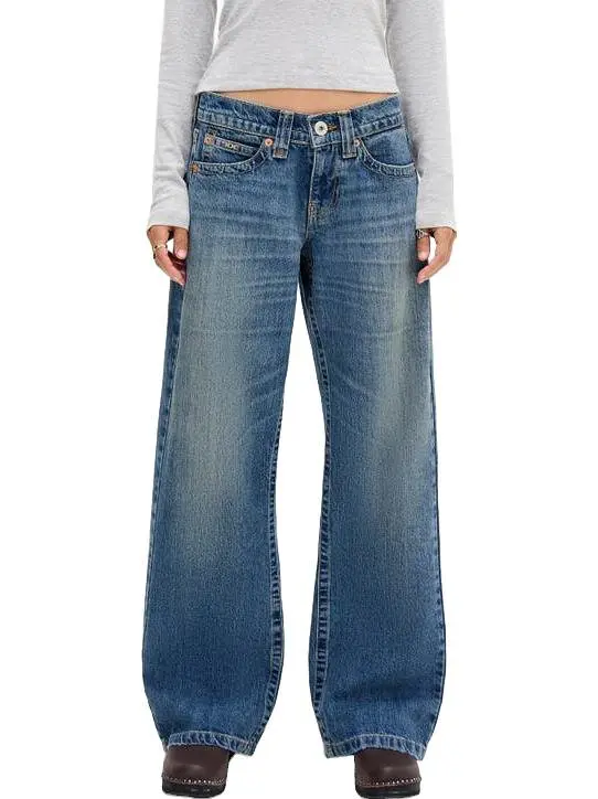 BDG URBAN OUTFITTERS Kayla Aruba Wide Leg Jeans - Bleach
