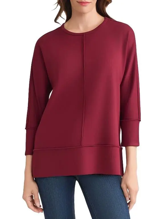 Jones New York Dolman Sleeve Top - Bordeaux