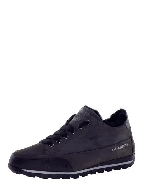 CANDICE COOPER Runlo Genuine Shearling Lined Waterproof Sneakers - Black Anthracite