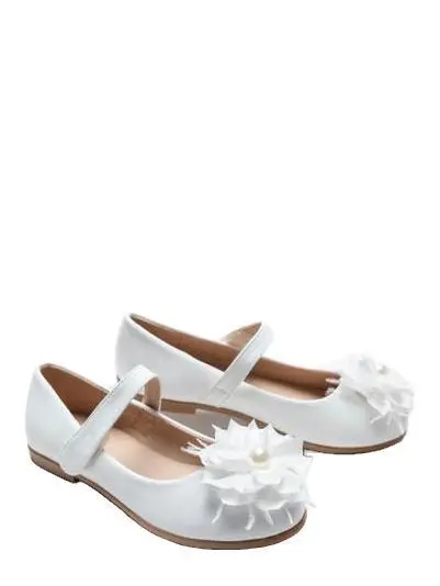 TULLEEN Dahlia Flower Flats - White