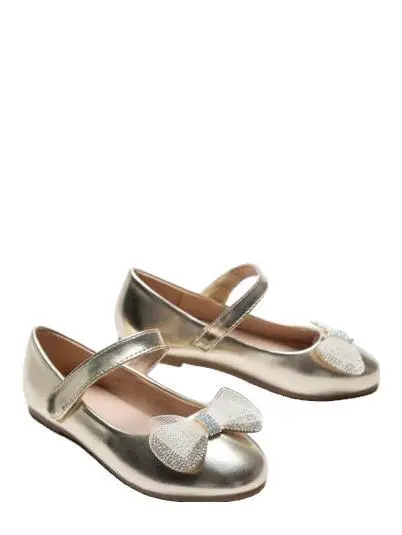 TULLEEN Lydia Bow Flats - Gold