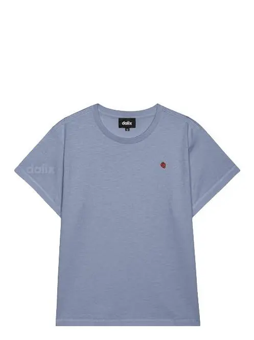 DALIX Lil Strawberry High Waisted Tee - Blue Haze