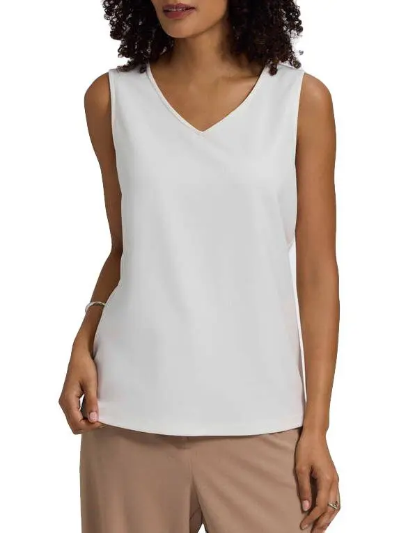 Foxcroft Callie Sleeveless Knit Top - Ecru