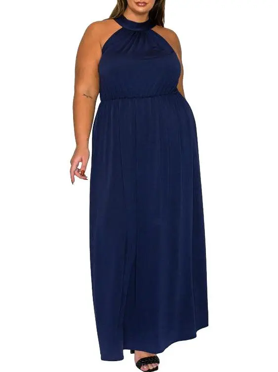 L I V D Cassia Maxi Dress - Navy