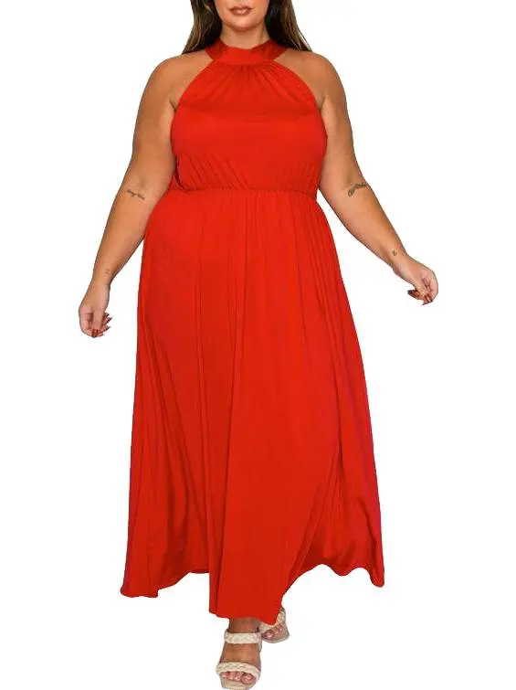 L I V D Cassia Maxi Dress - Red