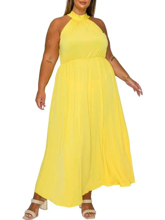 L I V D Cassia Maxi Dress - Yellow