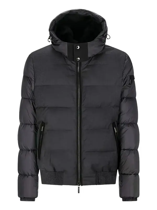 MOORER Hooded Quilted Jacket - Grey