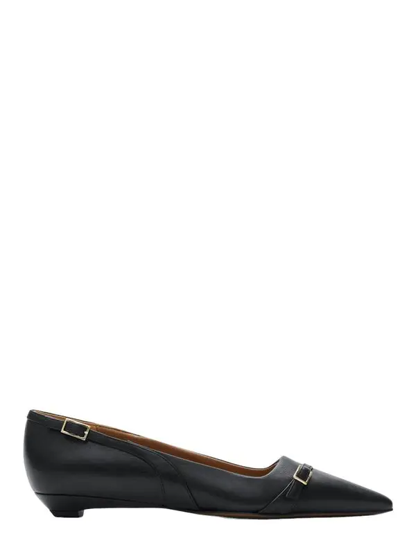 ATP ATELIER Civate Leather Ballerina Flats - Black