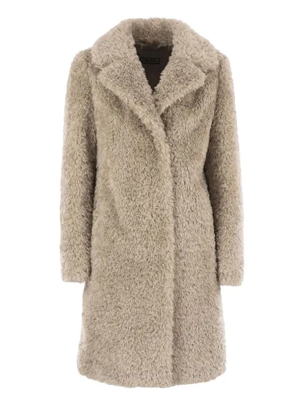 Herno Faux Fur Coat - Beige