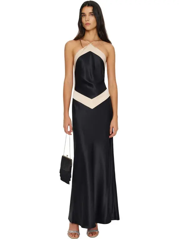 REFORMATION Jillian Silk Maxi Dress - Black