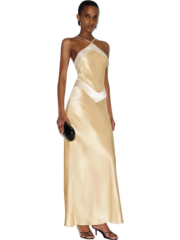 REFORMATION Jillian Silk Maxi Dress - Yellow
