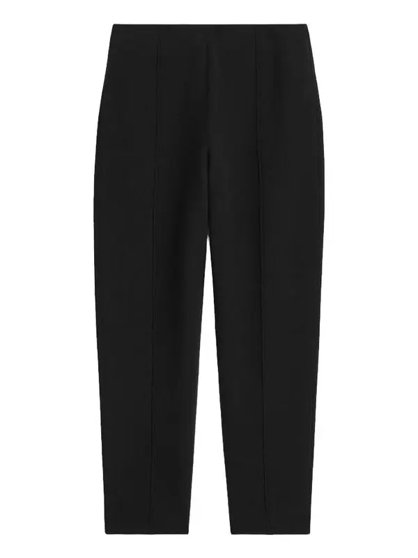 Cos Knitted Straight-leg Trousers - Black