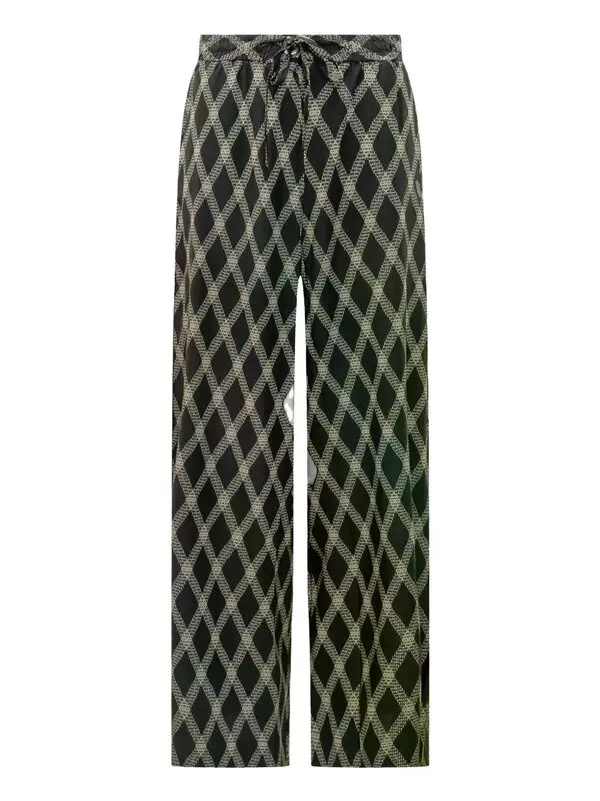 PIERRE-LOUIS MASCIA Diamond-pattern Trousers - Black