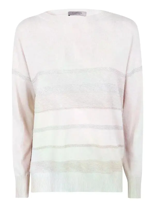 D.exterior Striped Sweater - Pink