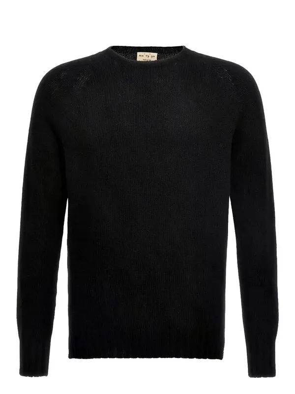 MA'RY'YA Raglan-sleeve Sweater - Black