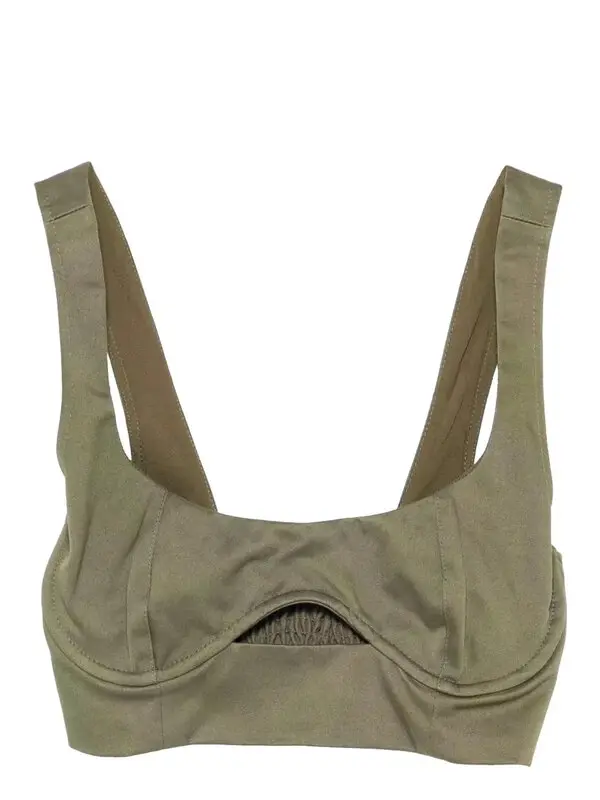 Patrizia Pepe Cotton Bustier Top - Green