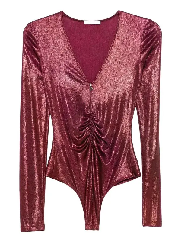 Patrizia Pepe Long-sleeve Bodysuit - Purple