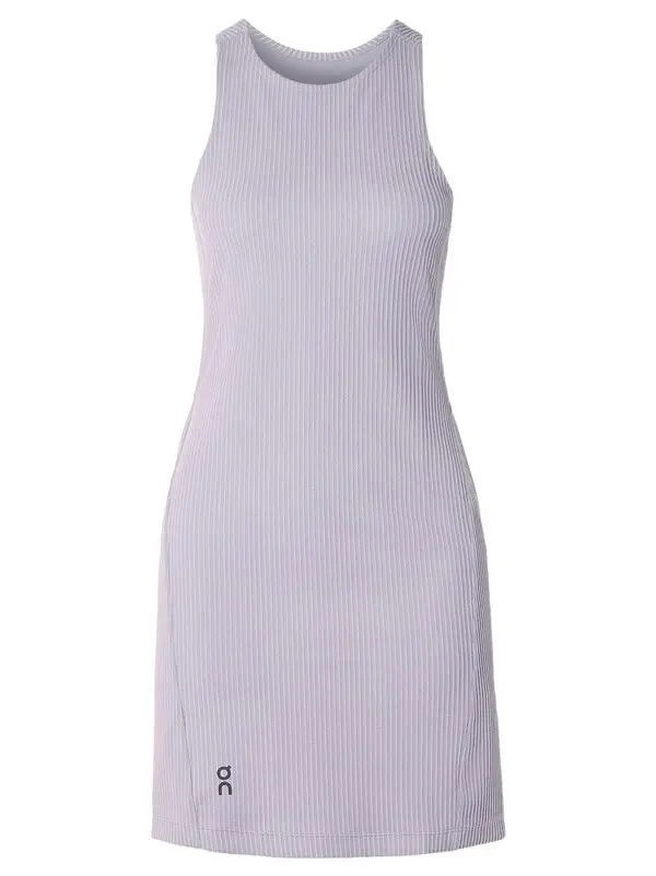 On All-day Ribbed Recycled Stretch Mini Dress - Purple
