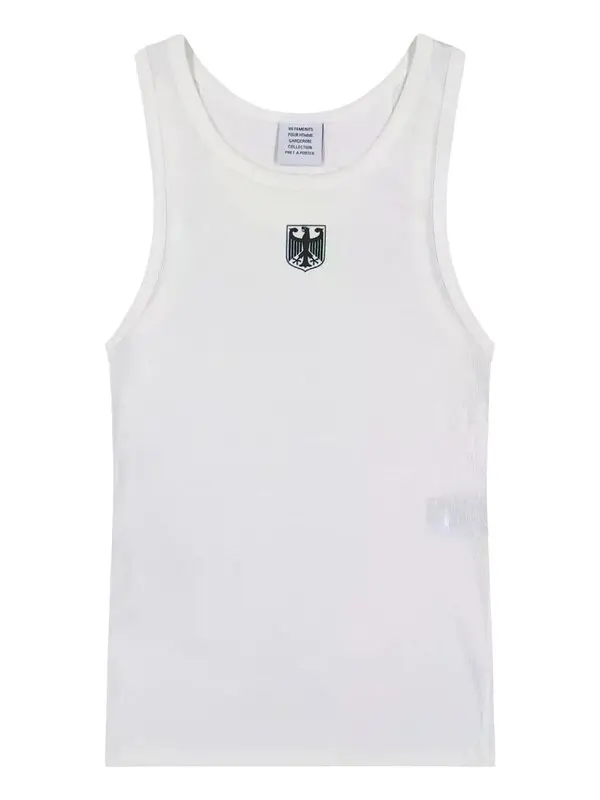 Vetements Eagle Logo Tank Top - White