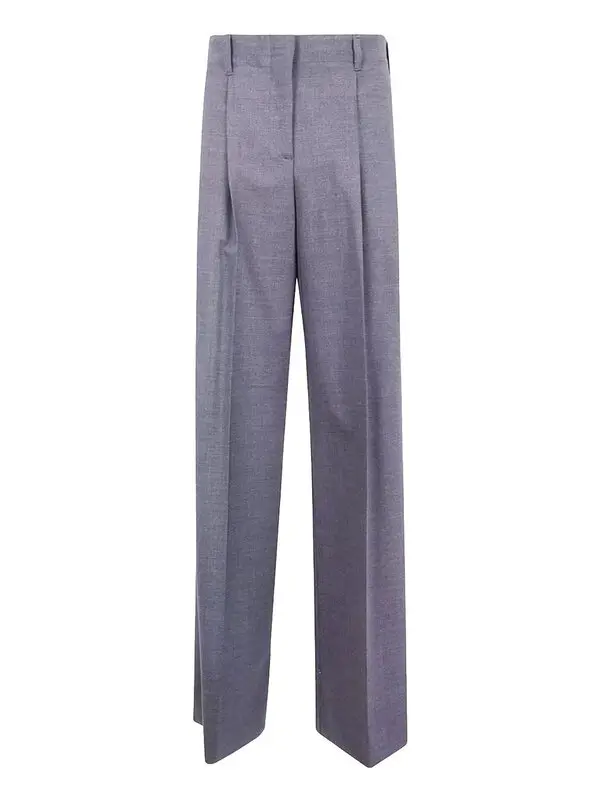 P.a.r.o.s.h Pleated Wool Trousers - Grey