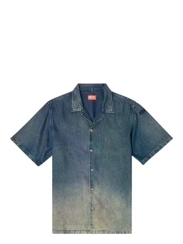 DIESEL® D-nabil-s3 Point-collar Denim Shirt - Blue