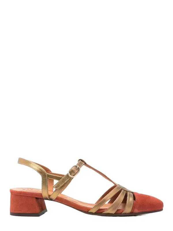 Chie Mihara 40mm T-bar Heeled Pumps - Orange