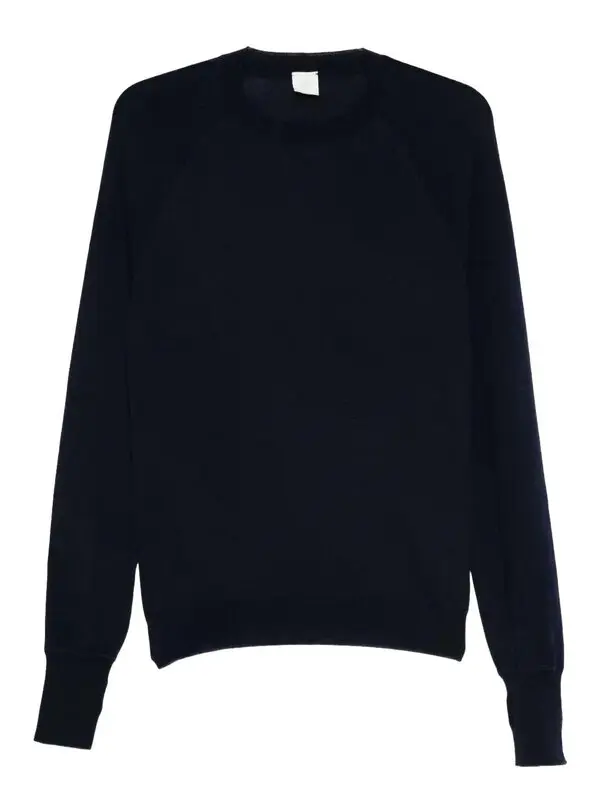 Eleventy Round-neck Wool Sweater - Blue